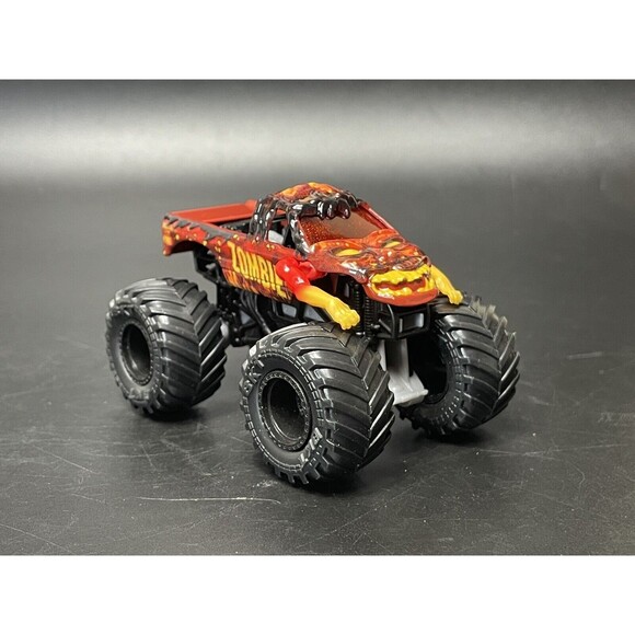 Monster Jam | Toys | Monster Jam Zombie Fire Monster Truck 64 Yellow ...